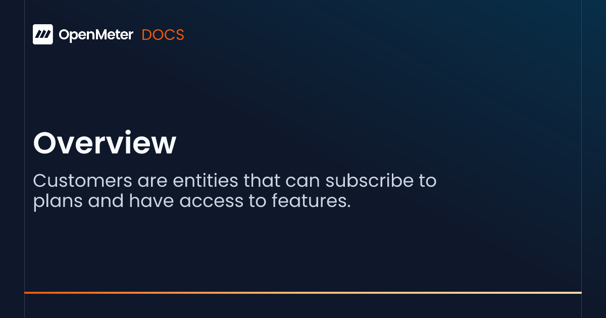 Overview | OpenMeter