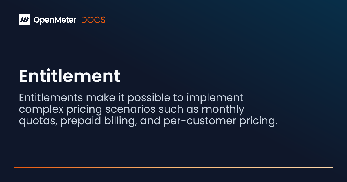 Entitlement | OpenMeter