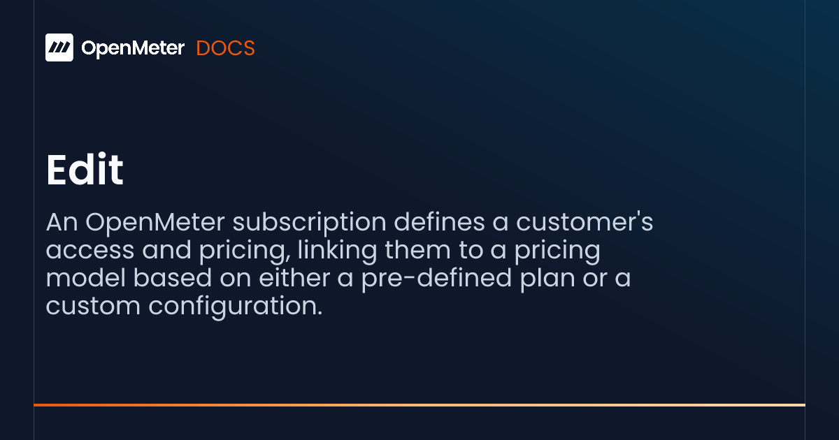 Edit | OpenMeter