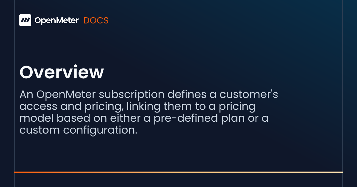 Overview | OpenMeter