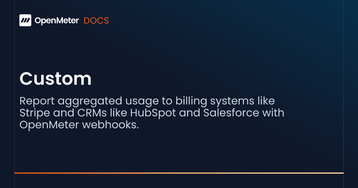 Custom | OpenMeter