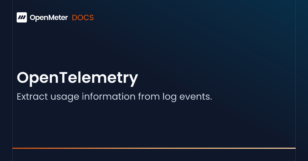 OpenTelemetry | OpenMeter