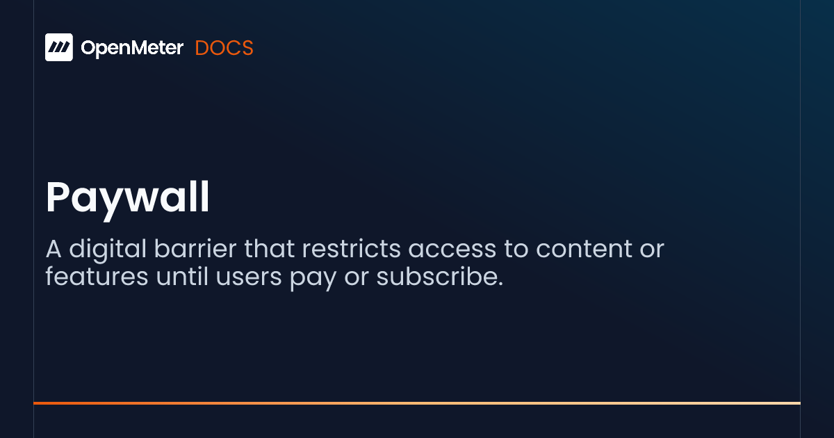 Paywall | OpenMeter