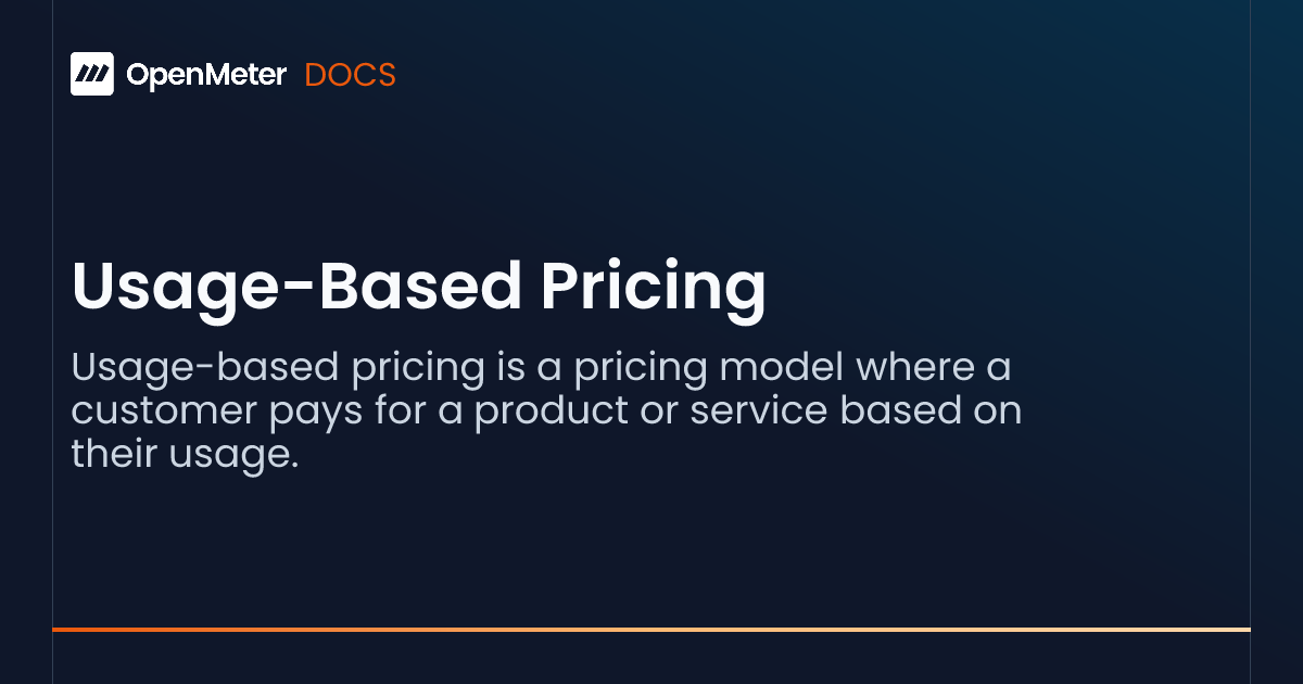 Usage-Based Pricing | OpenMeter