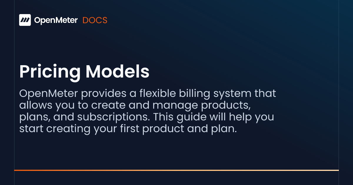Pricing Models | OpenMeter